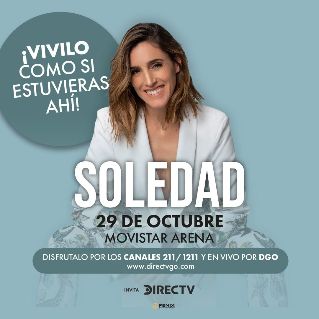 DIRECTV y DGO transmitirán en vivo y en exclusiva el show de Soledad ...